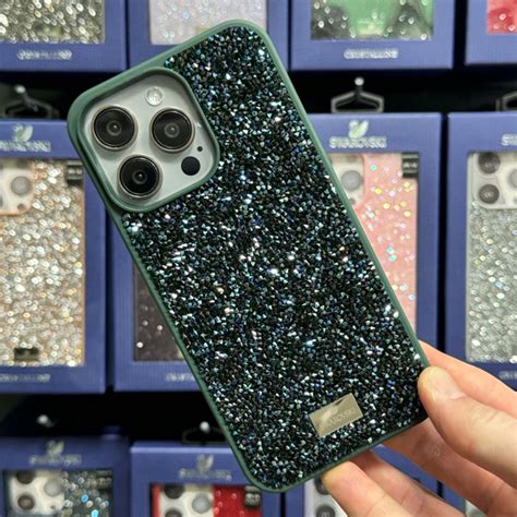 Чехол Swarovski ROCK для iPhone 15 Pro Max зеленый - купить с доставкой ...