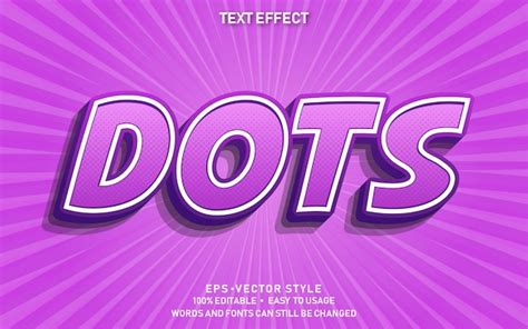 Premium Vector Editable Text Effect Dots Comic