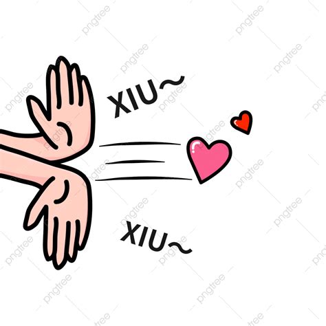 Radiating Love Clipart Png Images Launch Radiation Love Gesture Hand Drawn Cartoon Love