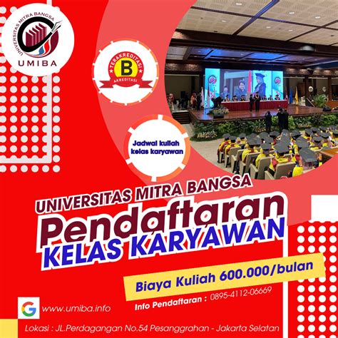 Perguruan Tinggi Kelas Karyawan Universitas Mitra Bangsa Kuliah Karyawan