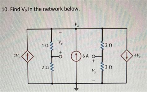 Solved 10 Find V0 In The Network Below Chegg Com