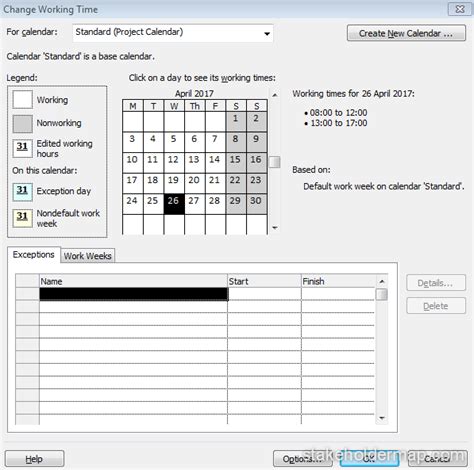 microsoft project add holidays project calendar