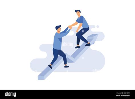 Business Teamwork Concept Businessmen Working Together Helping Each