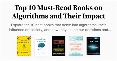 Top 10 Must Read Books On Algorithms And Their Impact Summary And Audio