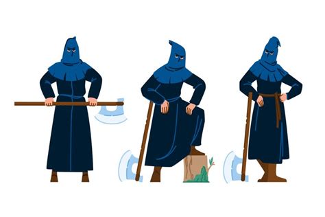 Character Executioner Medieval Vector
