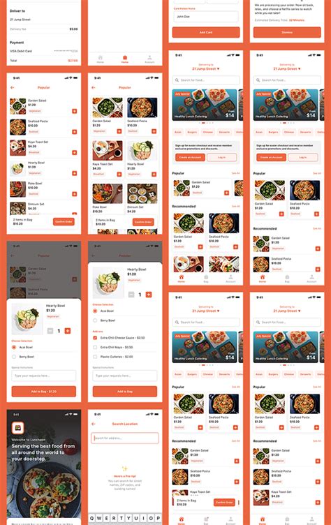 美食外卖送 订餐快递购物车订单详情app ui源文件sketch模板12893 淘宝网