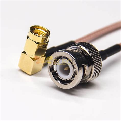 20pcs Right Angle Sma Male Connector To Bnc Straight Male Coaxial Cable