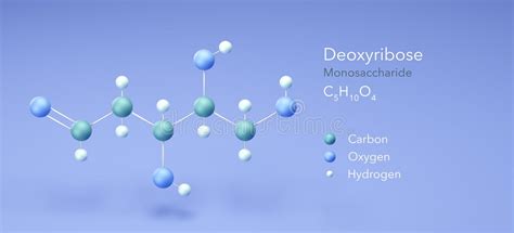 Ribose Molecular Structures Simple Sugar 3d Model Structural