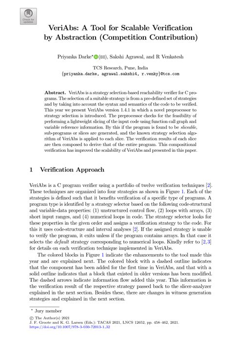 Pdf Veriabs A Tool For Scalable Verification By Abstraction