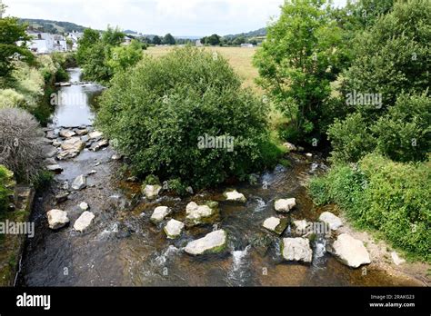 Coly River Running Through Colyton Town In The Coly Valley East Devon