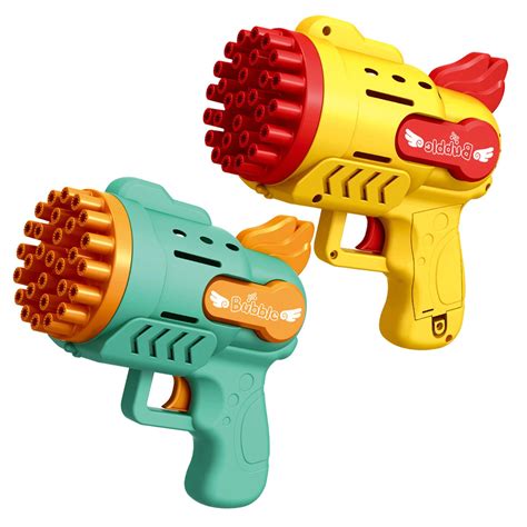 Angel Rocket Boom Bubble Gun Toy With Led Light Rocket Boom Bubble Gun