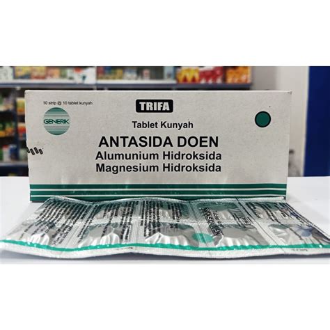 Jual Antasida Doen Obat Maag Dan Asam Lambung Tablet Kunyah 𝟏 𝐒𝐭𝐫𝐢𝐩 𝐢𝐬𝐢