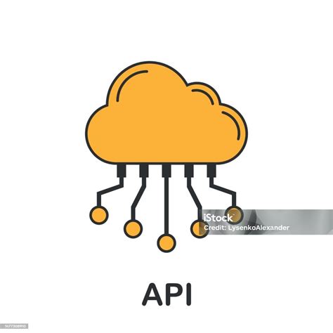 Api Icon In Flat Style Software Integration Vector Illustration On Isolated Background Algorithm