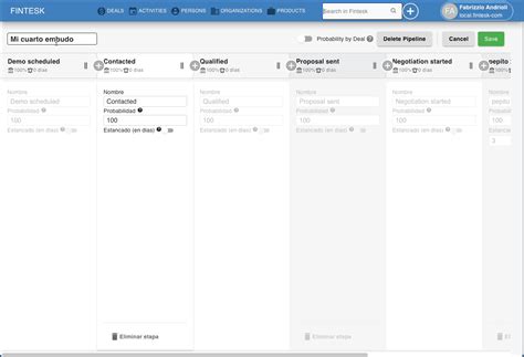How Can I Customize My Pipeline Stages Fintesk Documentación Para