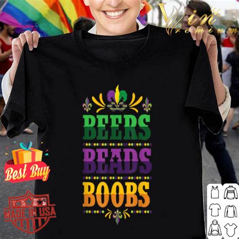 Beer Beads Boobs Mardi Gras New Orleans Shirt Hoodie Sweater