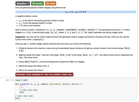 Solved Question 1 50 Points 35 Mins One Can Generate