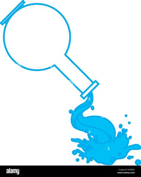 Lab Flask Splashing Liquid Stock Vector Image And Art Alamy