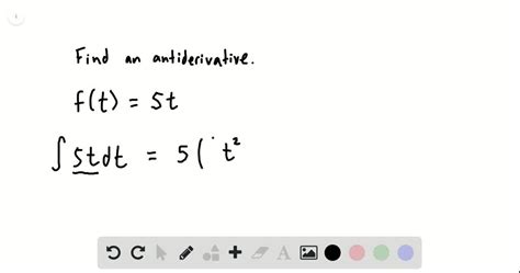 Solved Find An Antiderivative F T 5 T