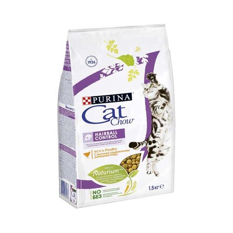 Купить корм Purina Cat Chow Hairball Control - Интернет-зоомагазин Zoolove