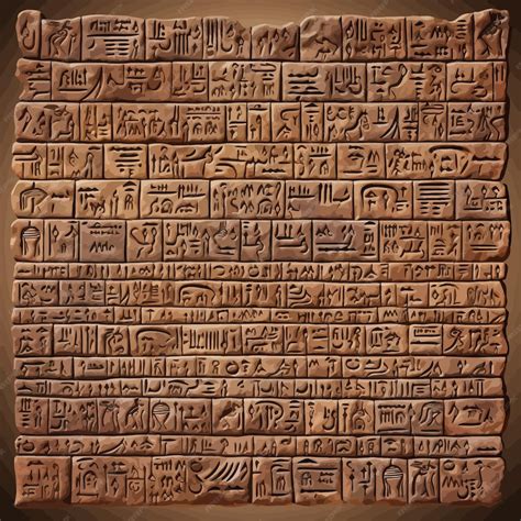 アッカド語の 文字 アッシリア語とシュメール語の文字 プレミアムベクター