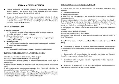 Reviewer Midterm Chemical Engineering Ethical Communication Ethics