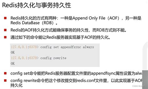 Redis持久化与事务处理：rdb与aof的区别 Csdn博客