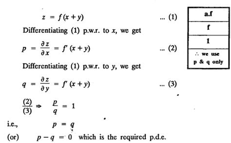 Formation Of Partial Differential Equations By Elimination Of Arbitrary Functions Solved