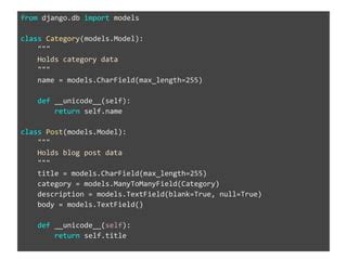 Django Introduction PPT