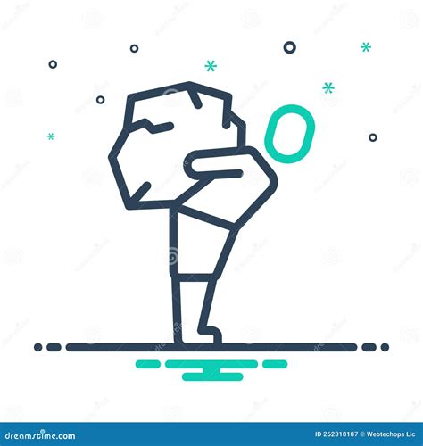 Mix Icon For Hardly Barely And Laboriously And Hardworking Stock