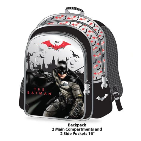 Batman Grey Backpack Star Light Kuwait