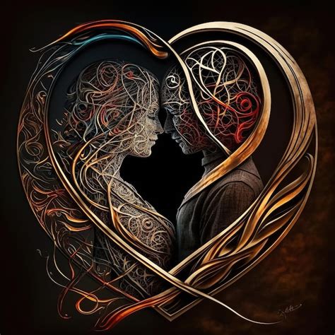 Premium Photo Ai Generated Illustration Two Lovers Entwined