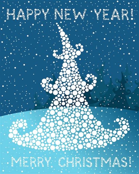 Free Vector Christmas Background With Snowy Fir Tree Cartoon Winter