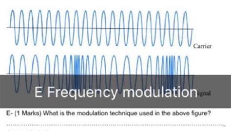 Solved E 1 Marks What Is The Modulation Technique Used In Chegg