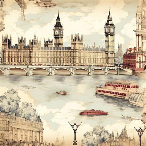 London Victorian Pattern Premium Ai Generated Image