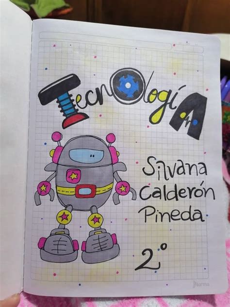 Portada Cuaderno Tecnología Portada De Tecnologia Marcas De