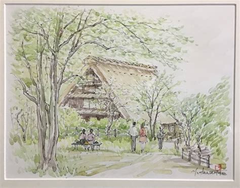 お買い得の通販 互井開一作 水彩画 風景画 443