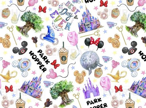 Digital Seamless Patterns Digital Paper Plan Disney World Trip Disney World Planning