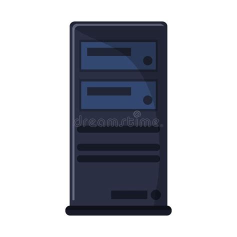 Cpu Computer Tower Technology Stock Vector Illustration Of Work