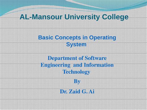 PDF Basic Concepts In Operating System