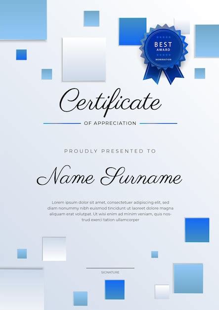 Premium Vector Modern Elegant Colorful Diploma Certificate Template