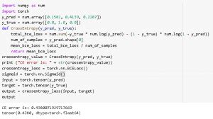Cross Entropy Loss In PyTorch