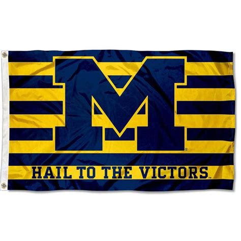 University Of Michigan Flag Etsy College Flags Michigan Flag