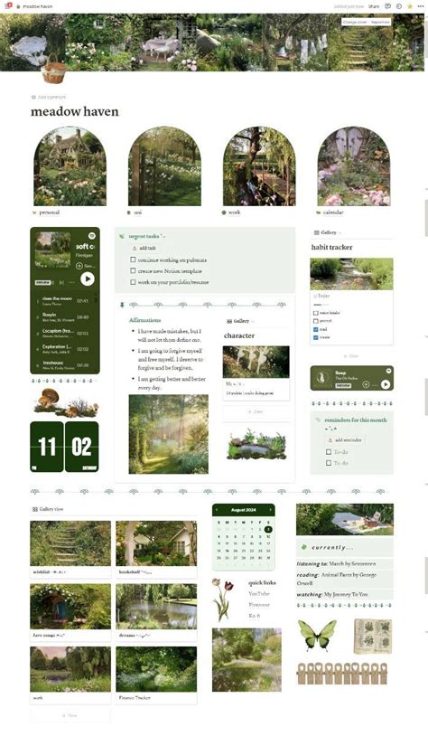 Cottagecore Notion Template Alexiswithluv On Ko Fi 247 Aesthetic
