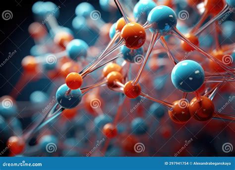 3d Visualization Of Molecules Stock Illustration Illustration Of Creativity Glossy 297941754
