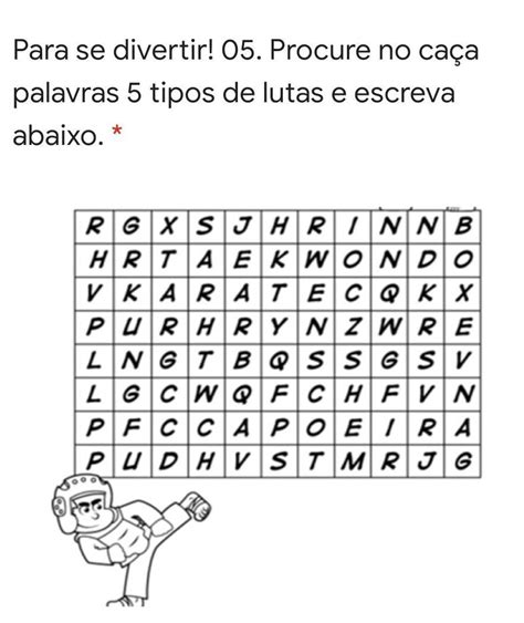 Atividades Sobre Lutas 3 Ano BRAINCP