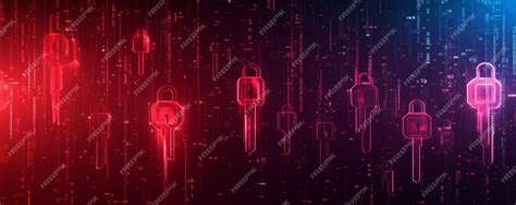 Colorful Digital Locks Symbolize Cybersecurity And Data Protection In The Modern World Premium