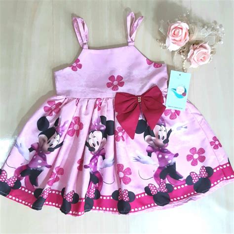 Vestido Infantil Minnie Rosa Elo7 Produtos Especiais