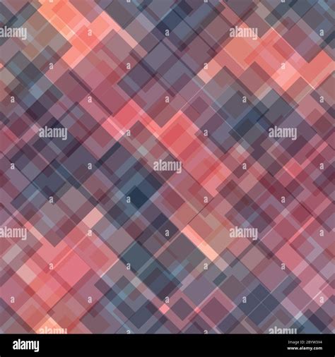 Seamless Abstract Geometric Pattern Of Overlapping Squares In Random