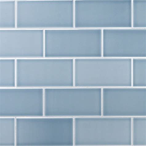 Vector Azul Blue 4x8 Polished Ceramic Wall Tile Ceramic Subway Tile