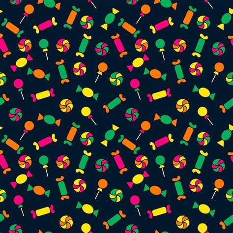 Premium Vector Seamless Pattern With Candy